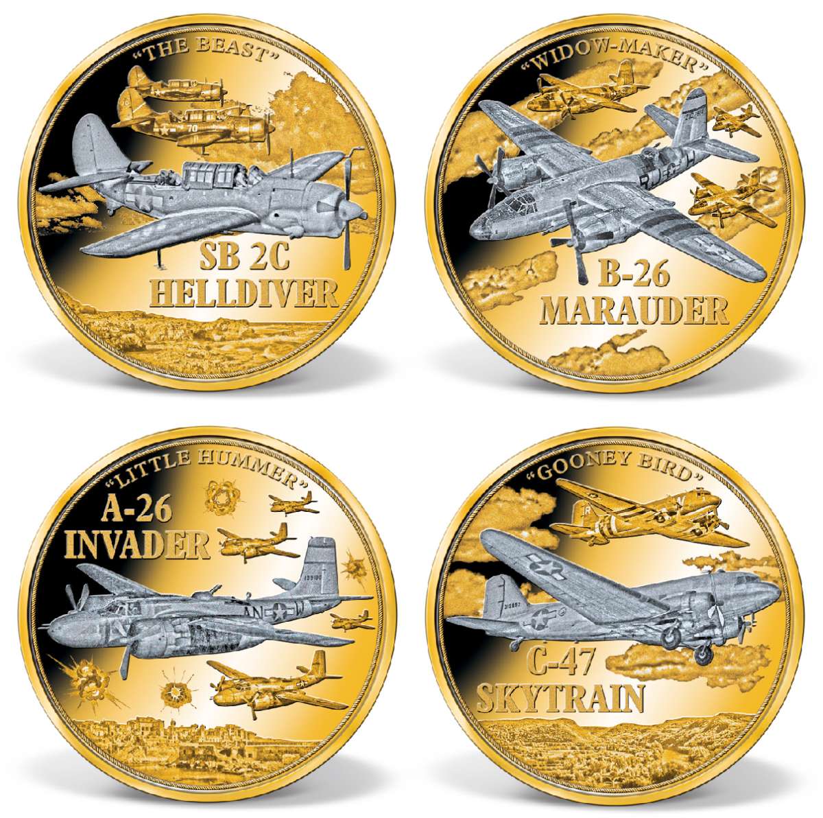 Wings of World War II Commemorative Coin Set | Air, Space and Sea ...