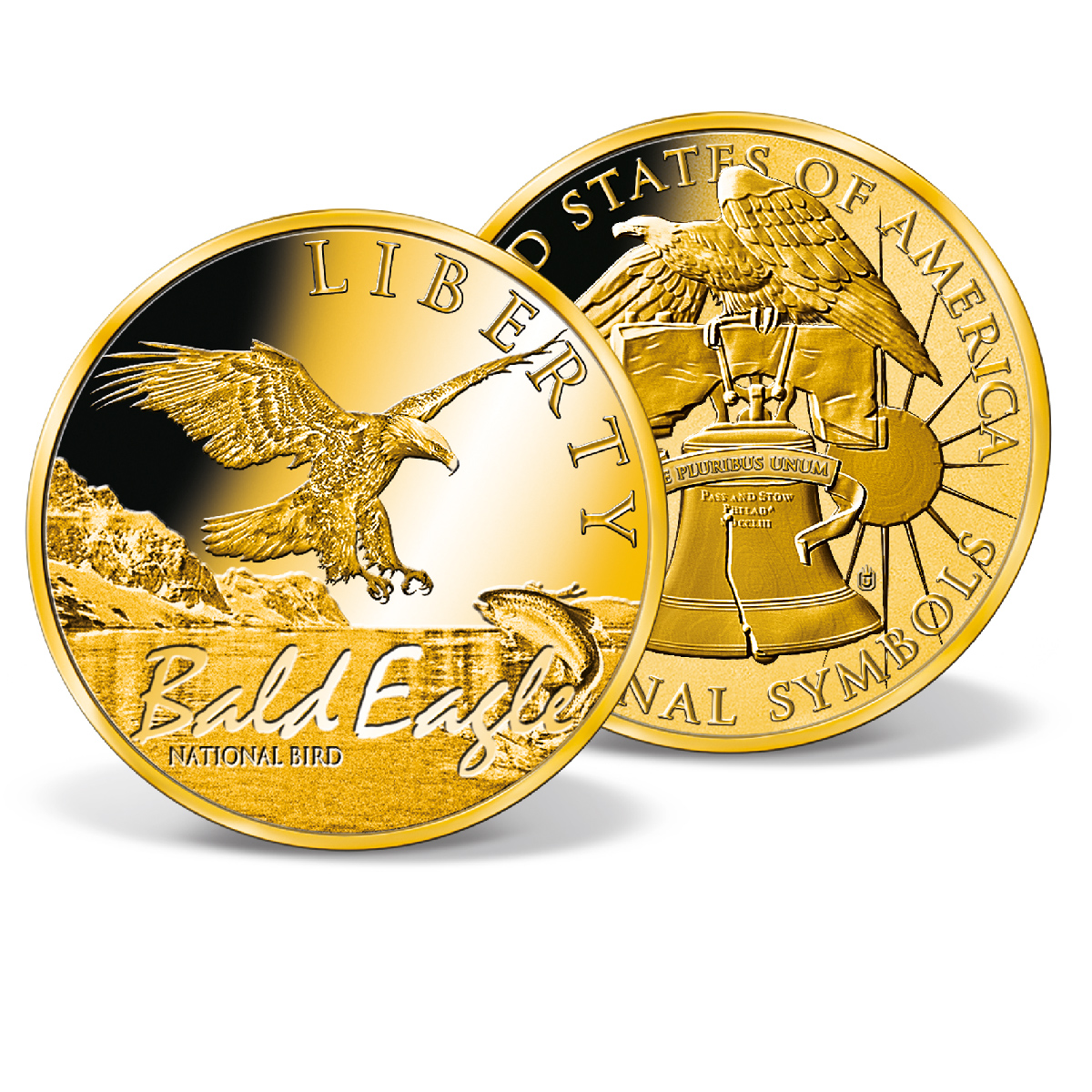 Bald Eagle - National Bird Commemorative Gold Coin | Solid Gold | Gold ...