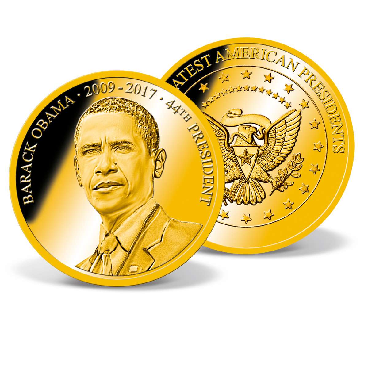 Barack Obama Commemorative Coin | Gold-Layered | Gold | American Mint