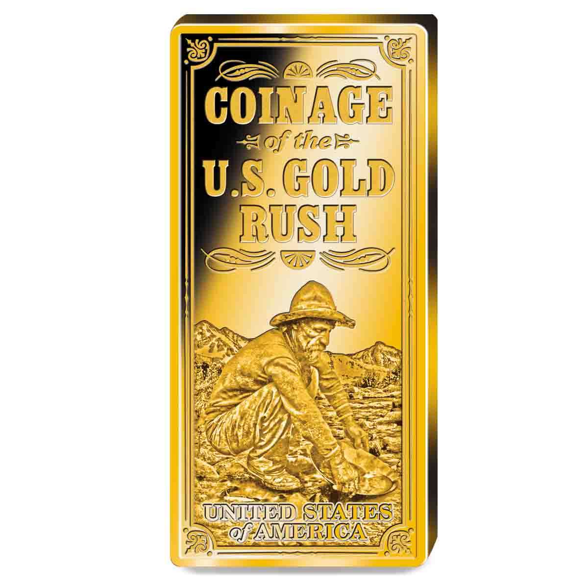 Coinage of the U.S. Gold Rush 30-Piece Ingot Set | Gold-Layered | Enhanced Legal Tender Coins ...