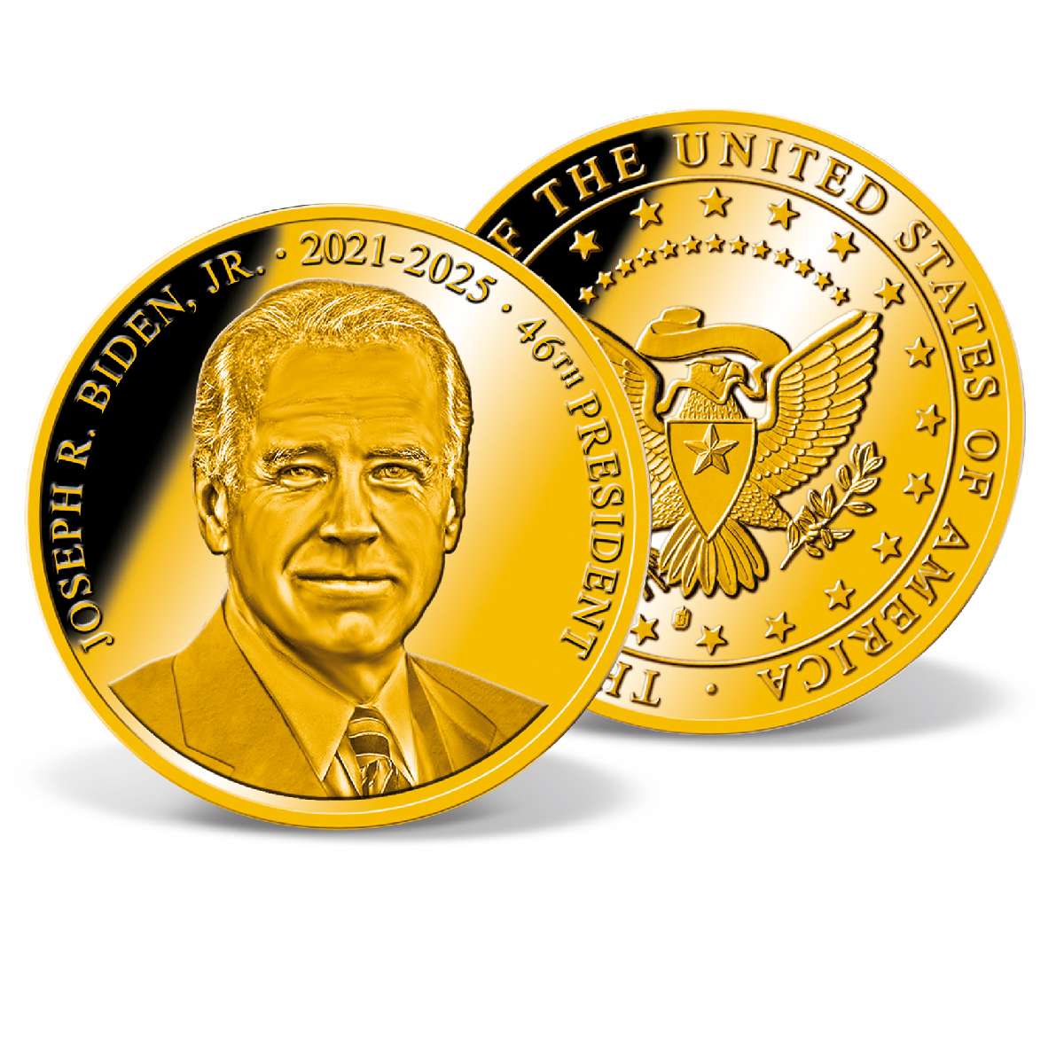 President Joe Biden Commemorative Coin | Gold-Layered | Gold | American ...