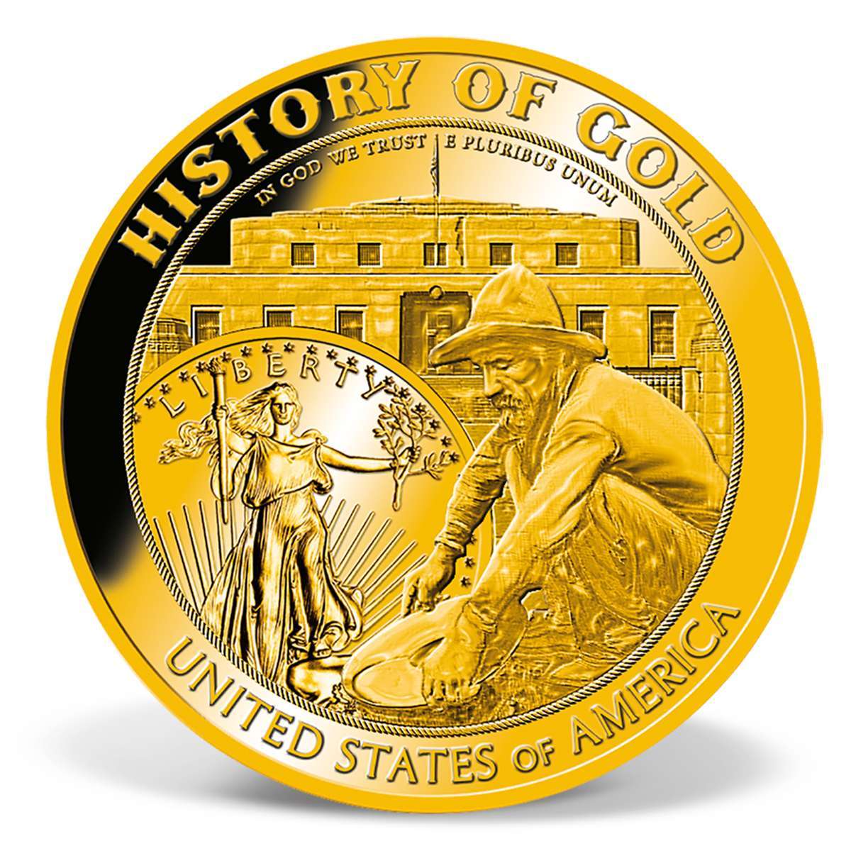 U.S. Gold Depository - Fort Knox Commemorative Coin | Gold-Layered ...