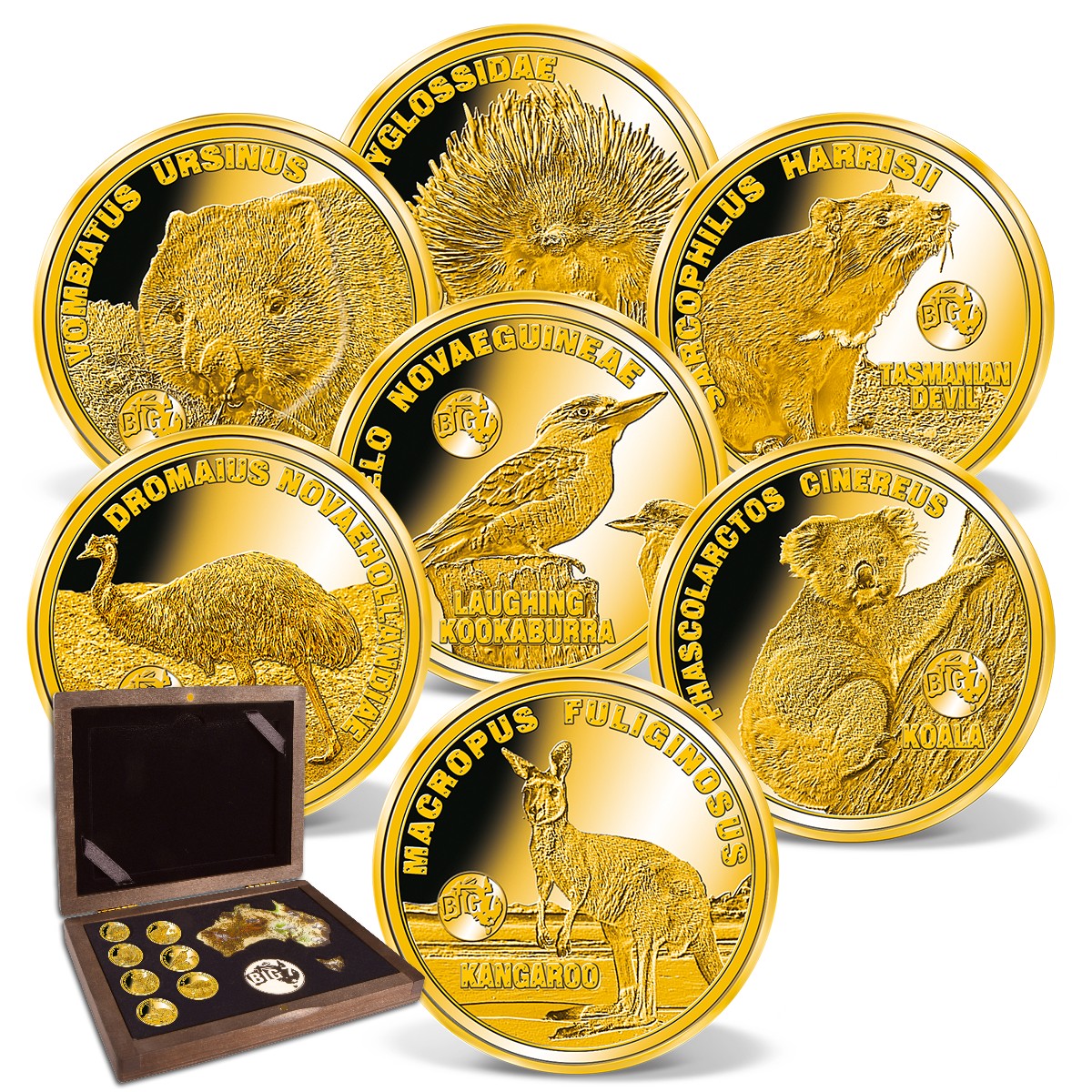 2020 Big Seven Australia Gold Coin Set | Solid Gold | Gold | American Mint