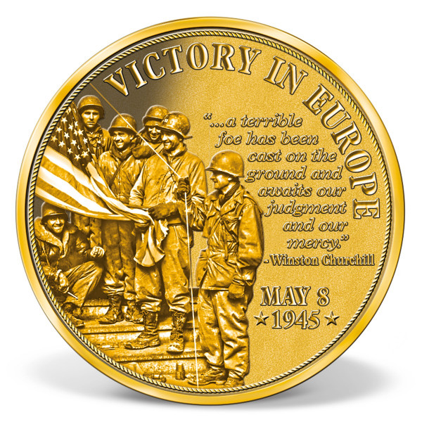 Victory in Europe Commemorative Coin | Gold-Layered | Gold | American Mint