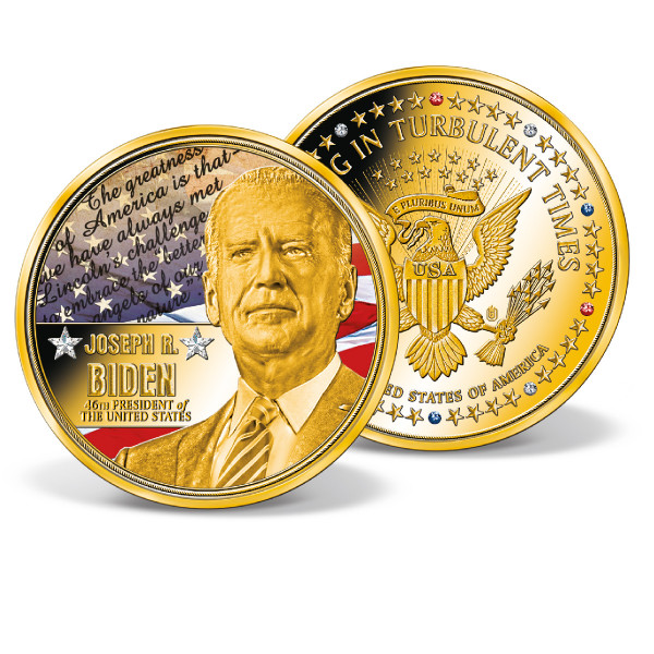 Joe Biden - Leading in Turbulent Times Colossal Commemorative Coin ...