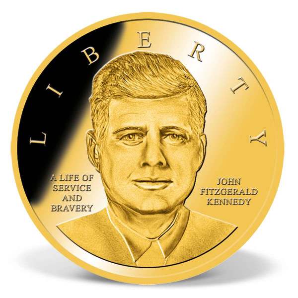 John F. Kennedy Anniversary Commemorative Coin | Gold-Layered | Gold ...