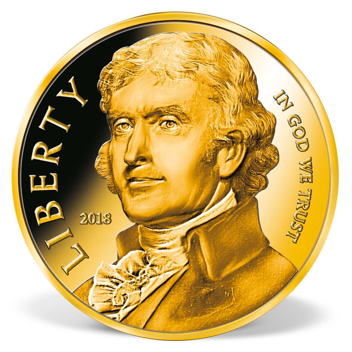 Thomas Jefferson 275th Anniversary Edition Commemorative Coin | Gold ...