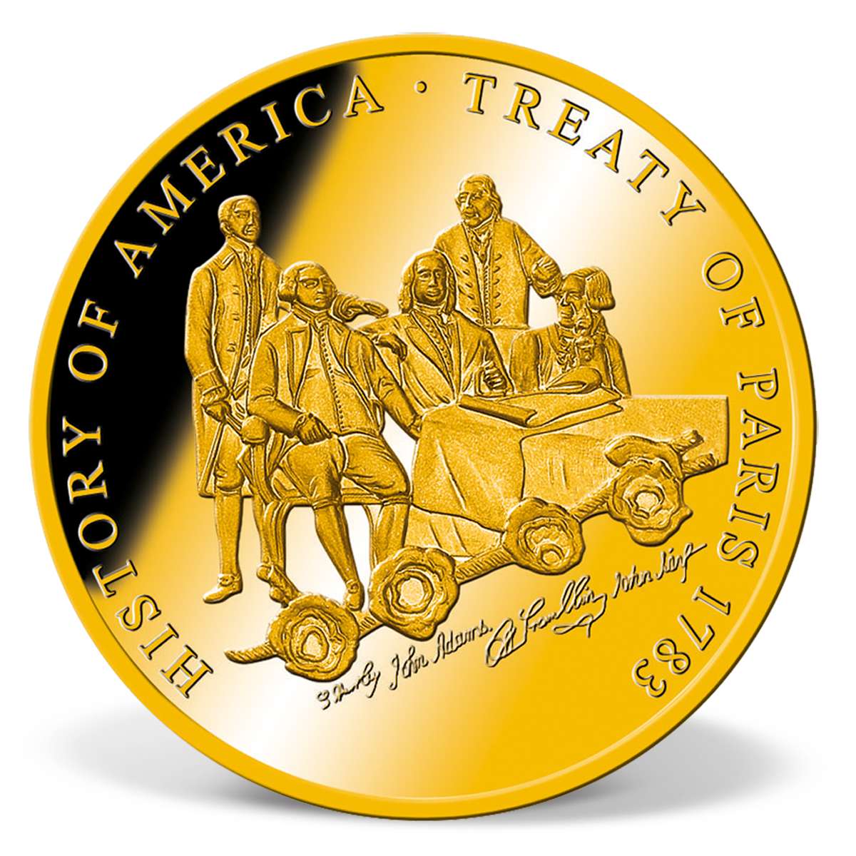 Treaty of Paris 1783 Commemorative Gold Coin | Solid Gold | Gold ...