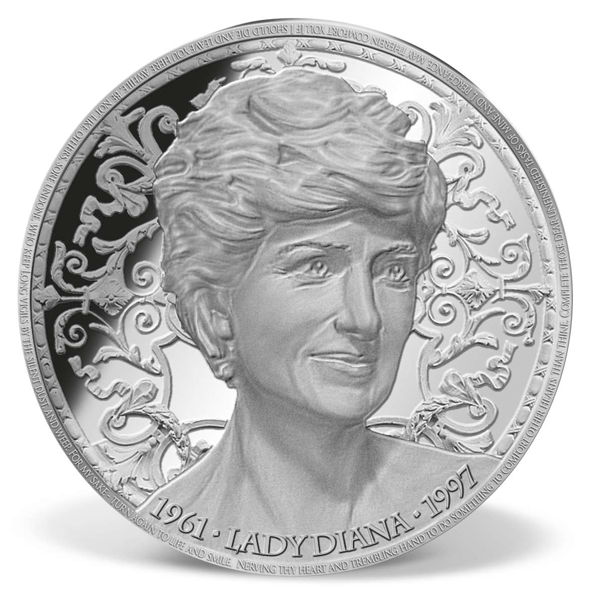 Lady Diana Solid Silver Commemorative Coin | Solid Silver | Silver ...