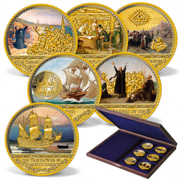 The Mayflower Coin Set | Gold-Layered | Gold | American Mint