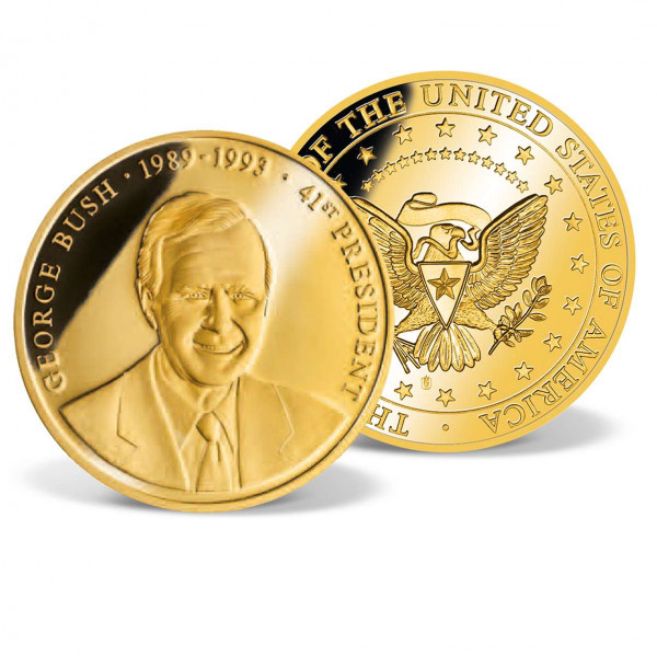 George Bush Commemorative Coin | Gold-Layered | Gold | American Mint
