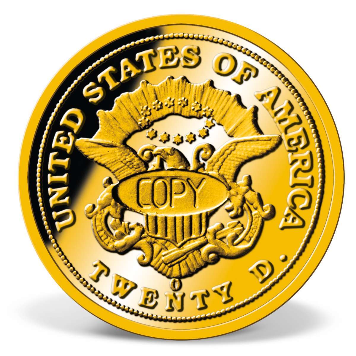 1861 Gold Double Eagle Solid Gold Replica | Solid Gold | Gold ...