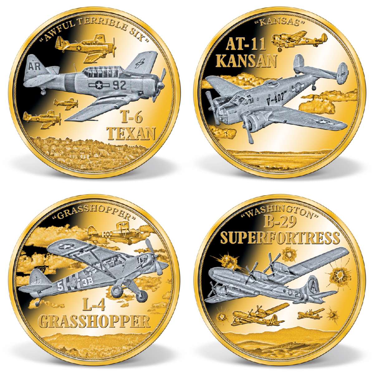 Wings of World War II Commemorative Coin Set | Air, Space and Sea ...