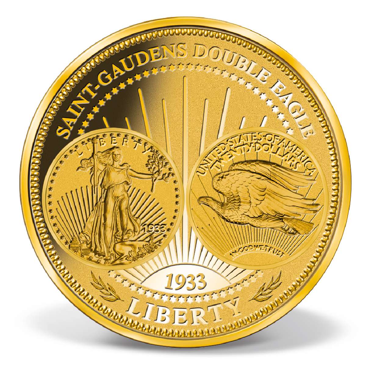 1933 Saint-Gaudens Double Eagle Pure Gold Commemorative Coin | Solid Gold | Gold | American Mint