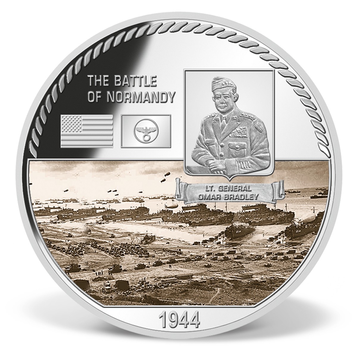 The Battle of Normandy Commemorative Color Coin | Silver-Plated ...
