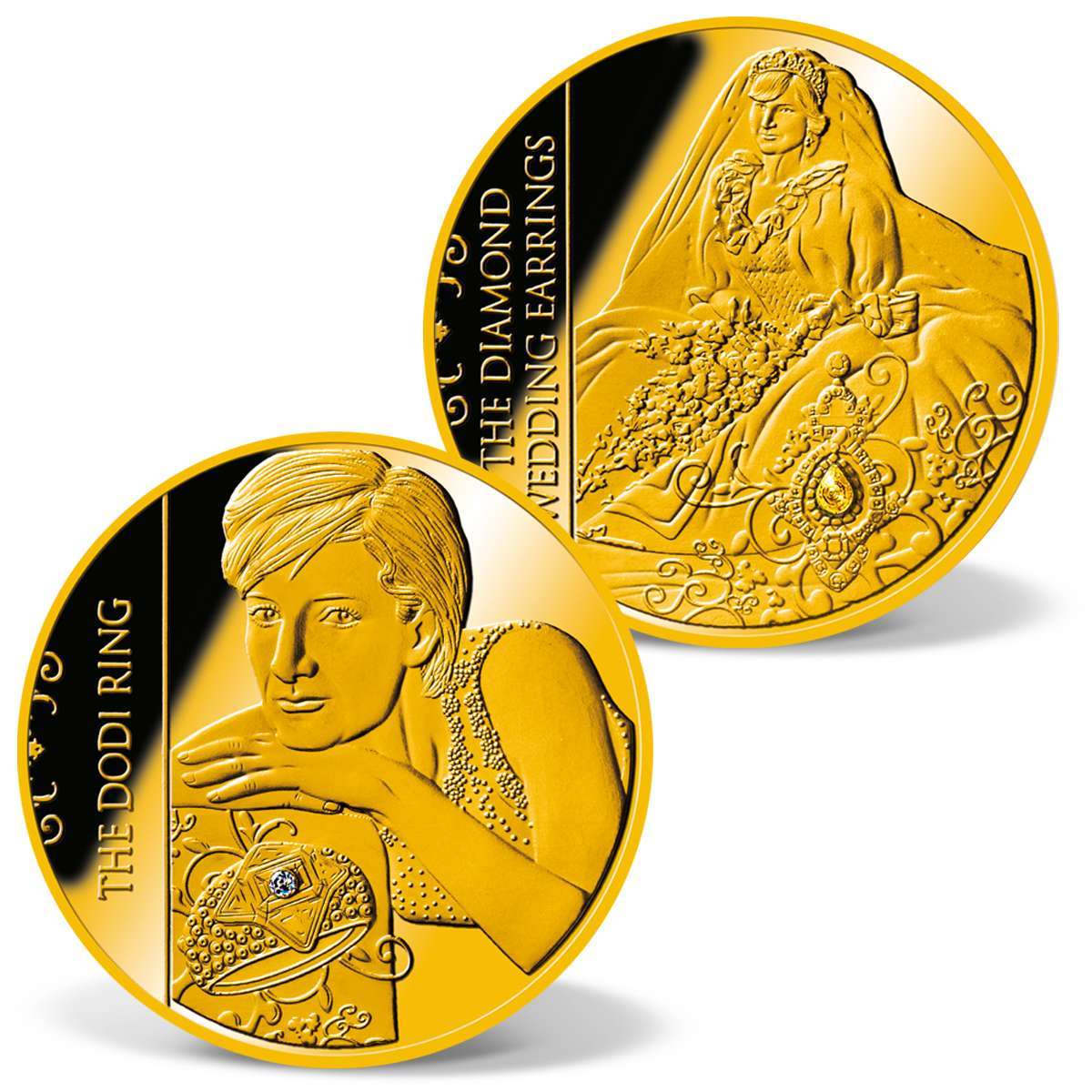 Lady Diana - Her Life in Jewels Coin Set | Gold-Layered | Gold ...