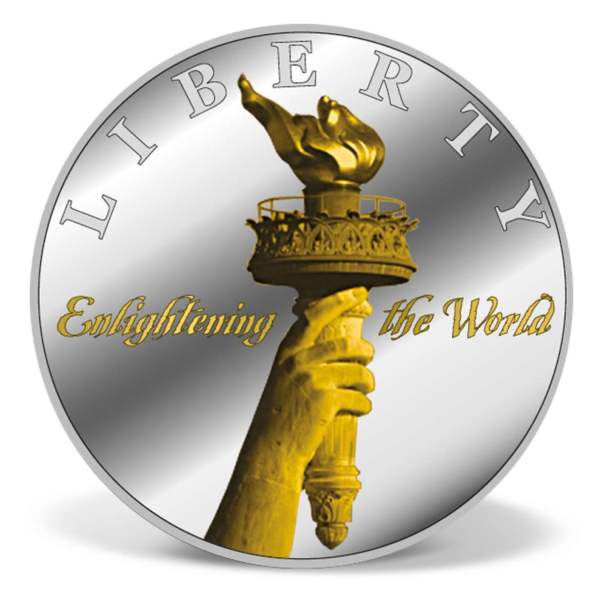 Liberty Enlightening the World Commemorative Coin | Silver-Plated ...
