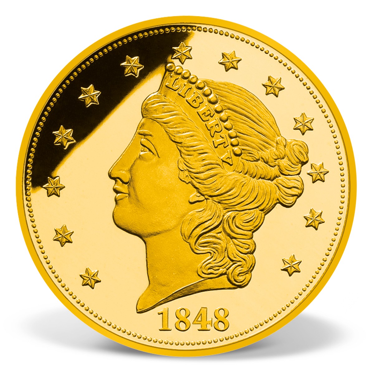 1848 Gold Quarter Eagle Replica Coin | Gold-Layered | Gold | American Mint