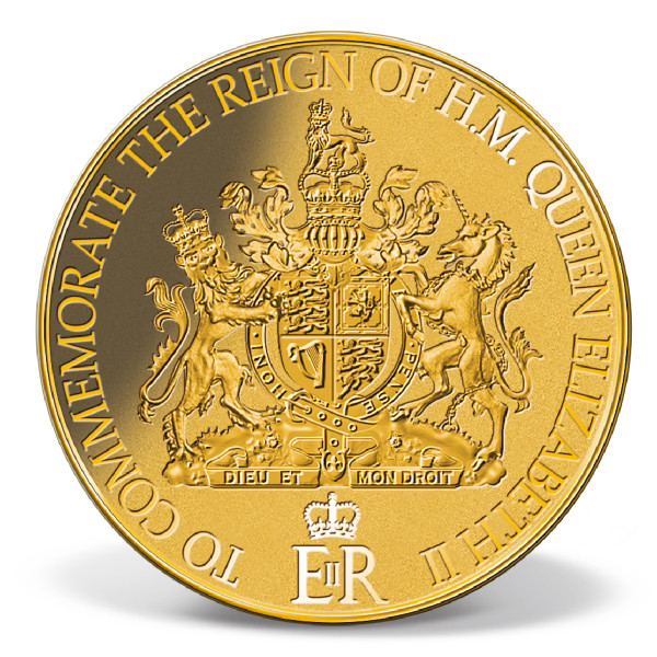 Queen Elizabeth II - Platinum Jubilee Pure Gold Commemorative Coin ...