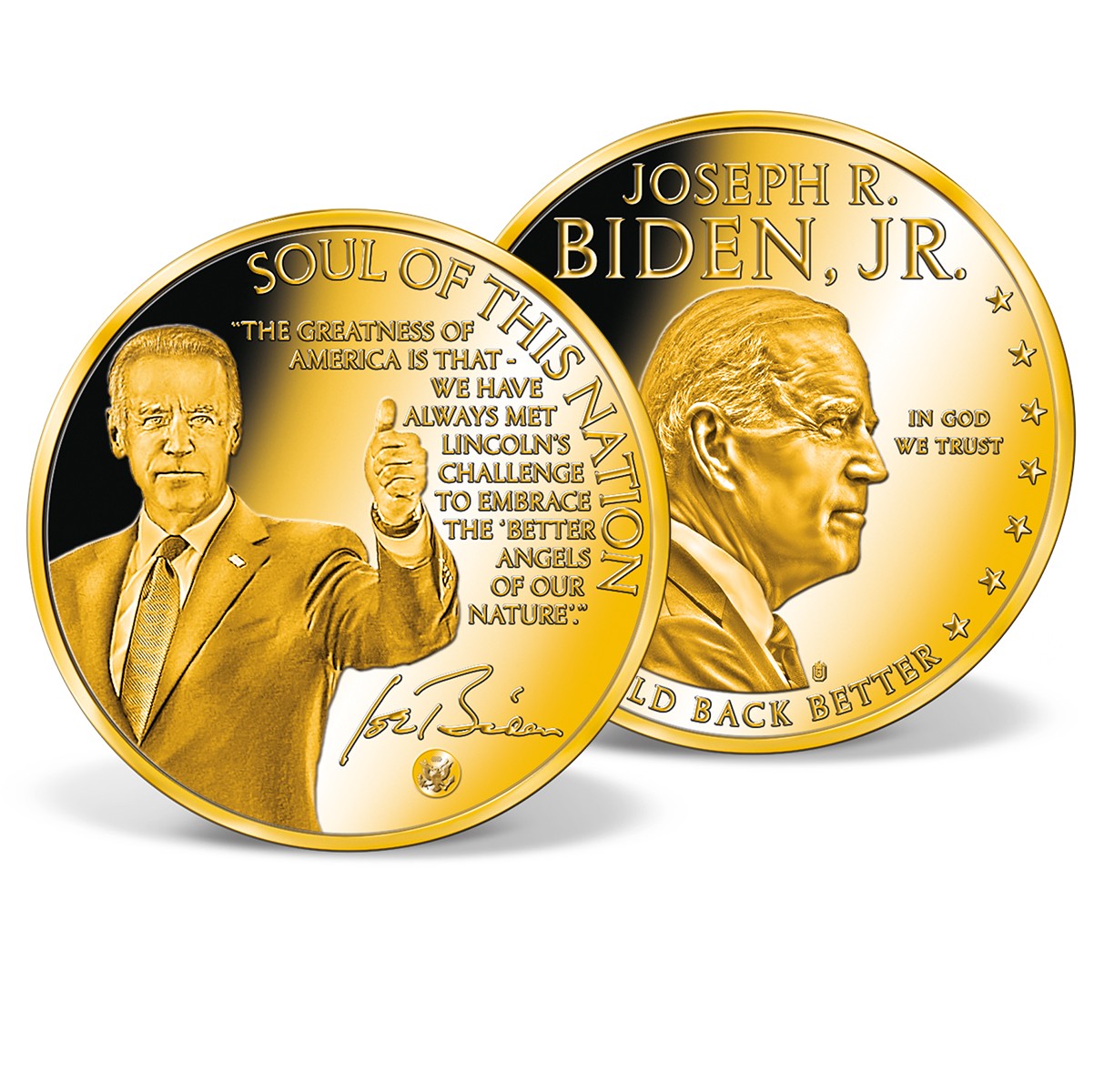 Joe Biden - Soul of this Nation Commemorative Coin | Gold-Layered ...