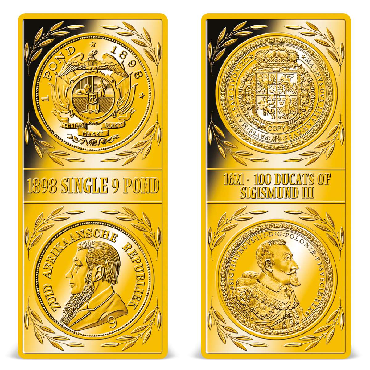 Million Dollar Ingot Set | Gold-Layered | Gold | American Mint