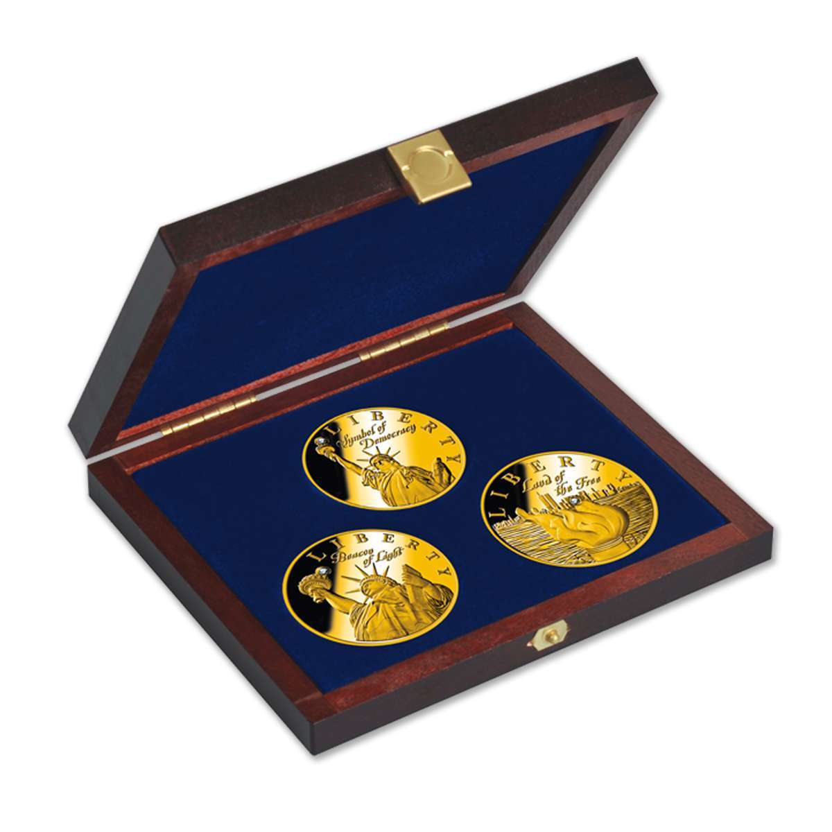 Statue of Liberty Swarovski® Inlay Coin Set | Gold-Layered | Gold ...