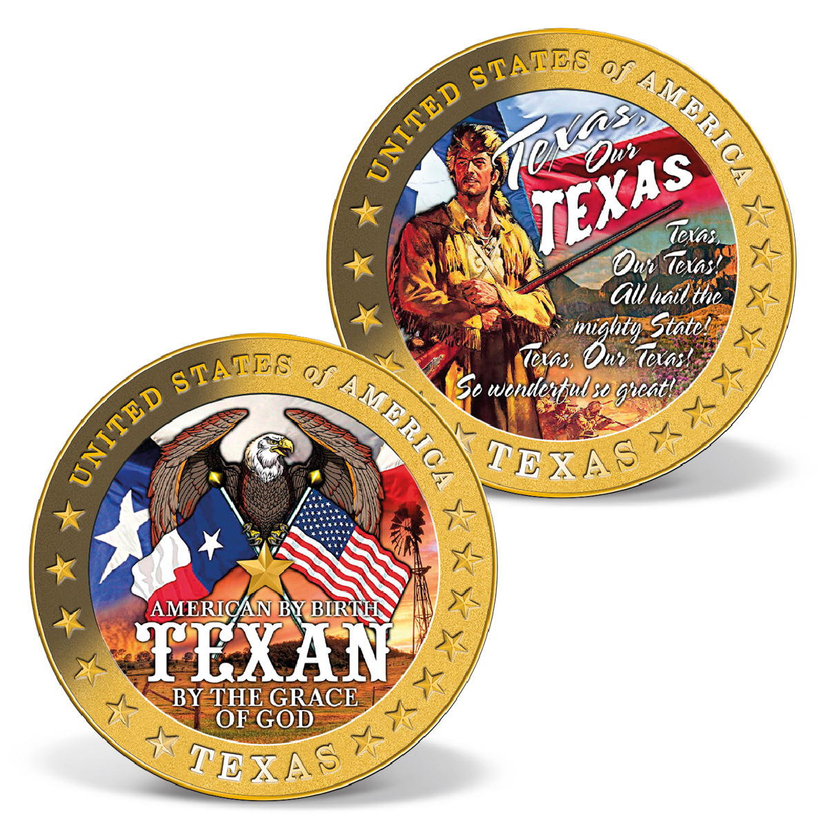 Pride of Texas Coin Set | Gold-Layered | Gold | American Mint