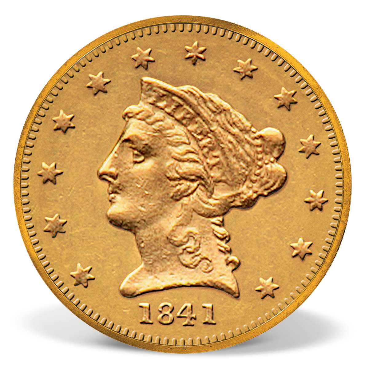 1841 Gold Coronet Quarter Eagle Replica | Gold-Layered | Gold ...