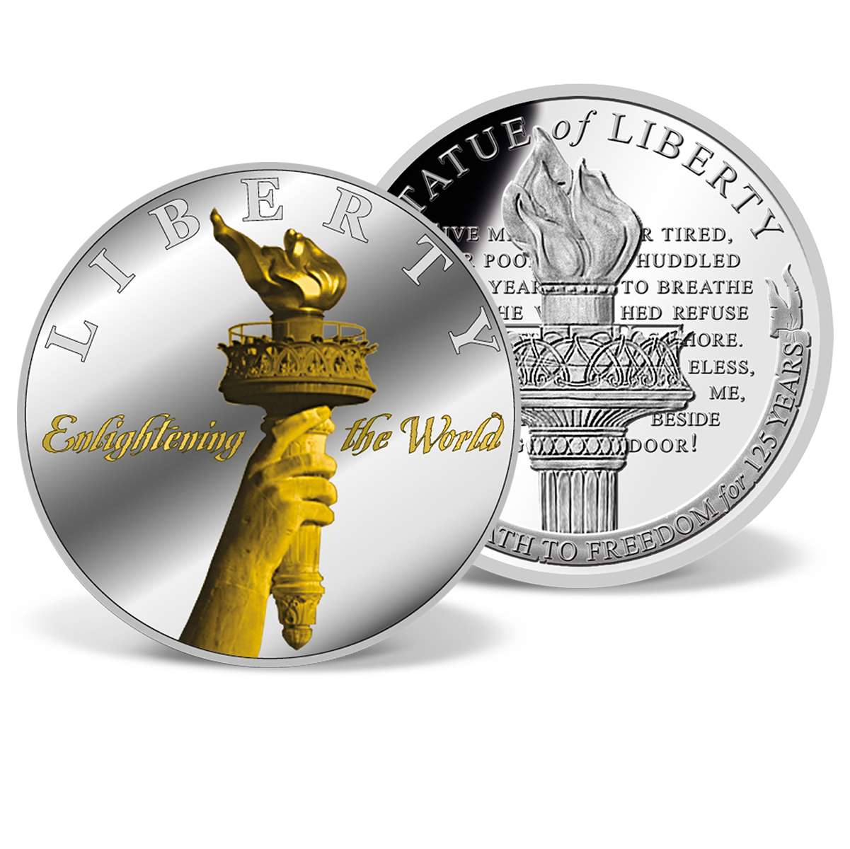 Liberty Enlightening the World Commemorative Coin | Silver-Plated ...