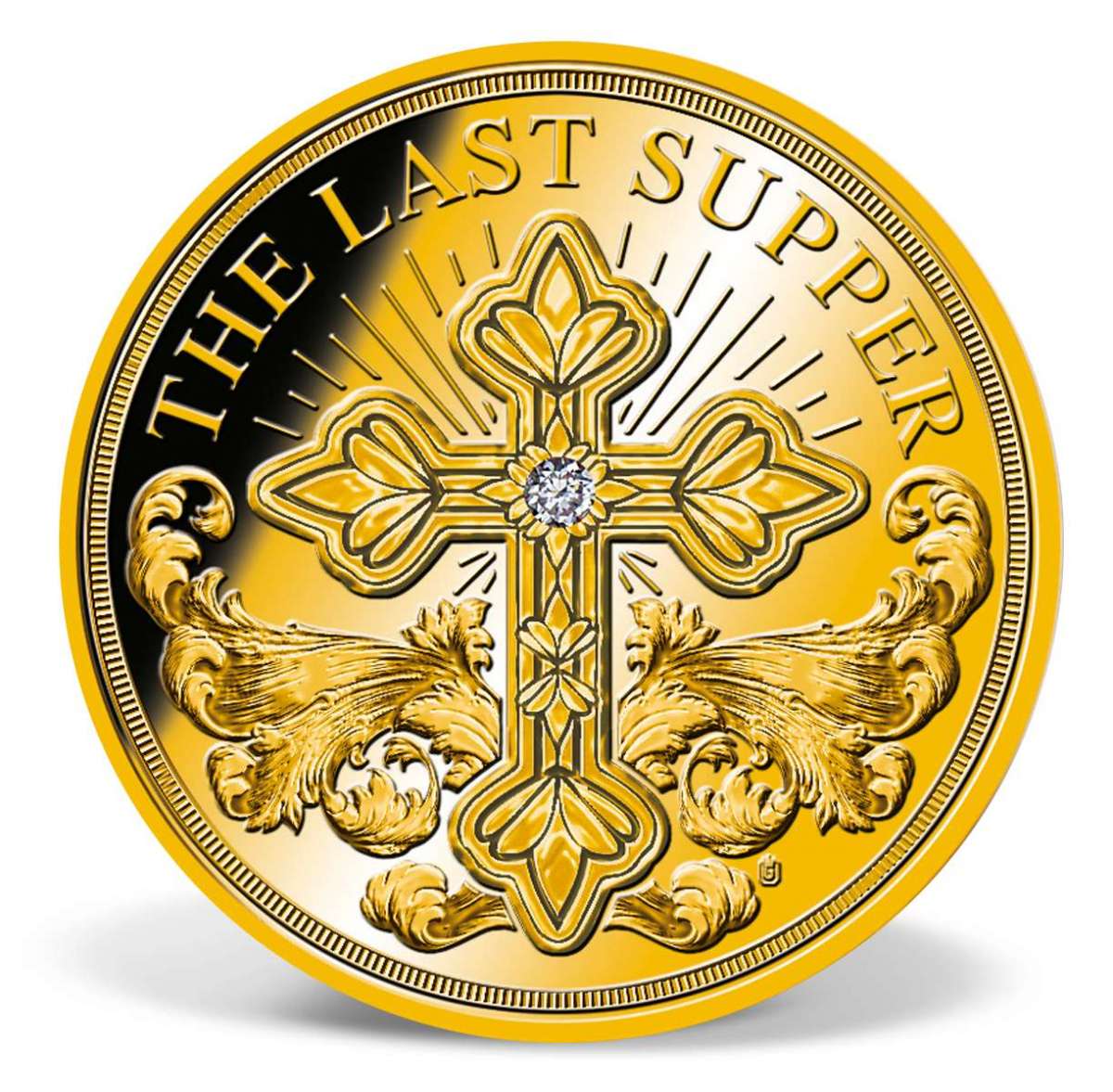 Jesus at the Last Supper Colossal Commemorative Coin | Gold-Layered ...