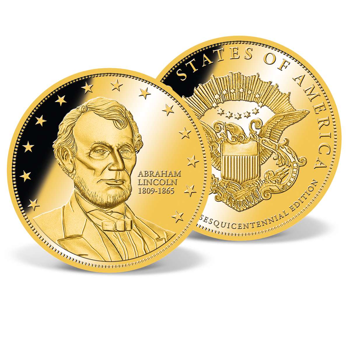 Abraham Lincoln Commemorative Gold Coin | Gold-Layered | Gold ...