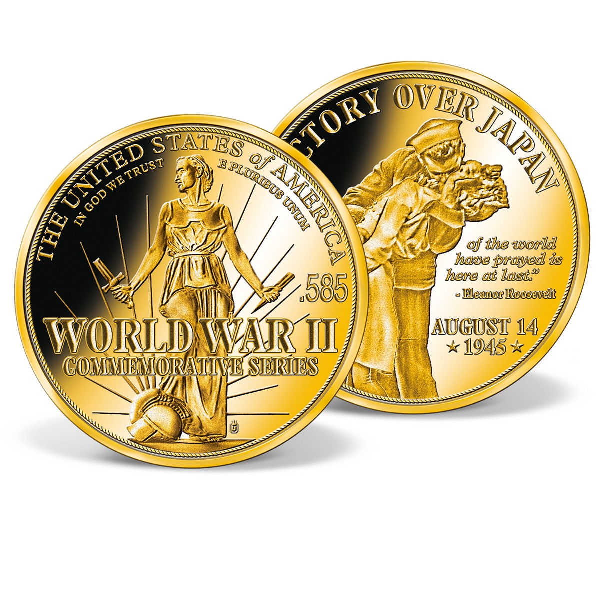Victory Over Japan Commemorative Gold Coin | Solid Gold | Gold ...