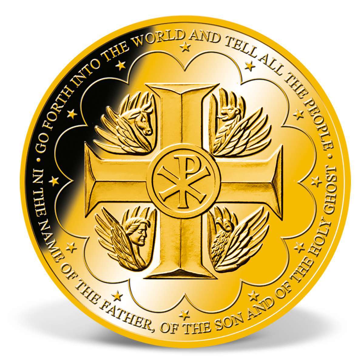 Christ's Carrying of the Cross Commemorative Coin | Gold-Layered | Gold ...