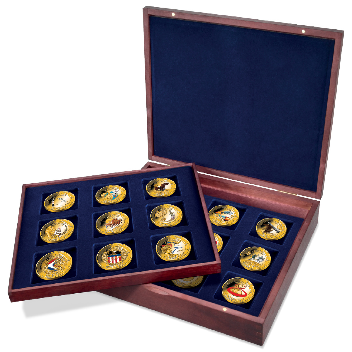 The Apollo Missions Color Coin Set | Gold-Layered | Gold | American Mint