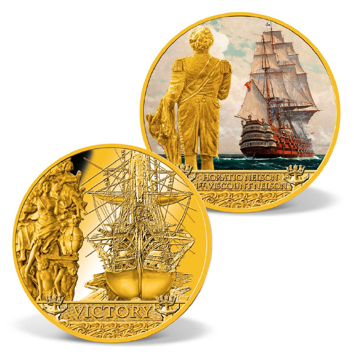 250th Anniversary HMS Victory Set | Gold-Layered | Gold | American Mint