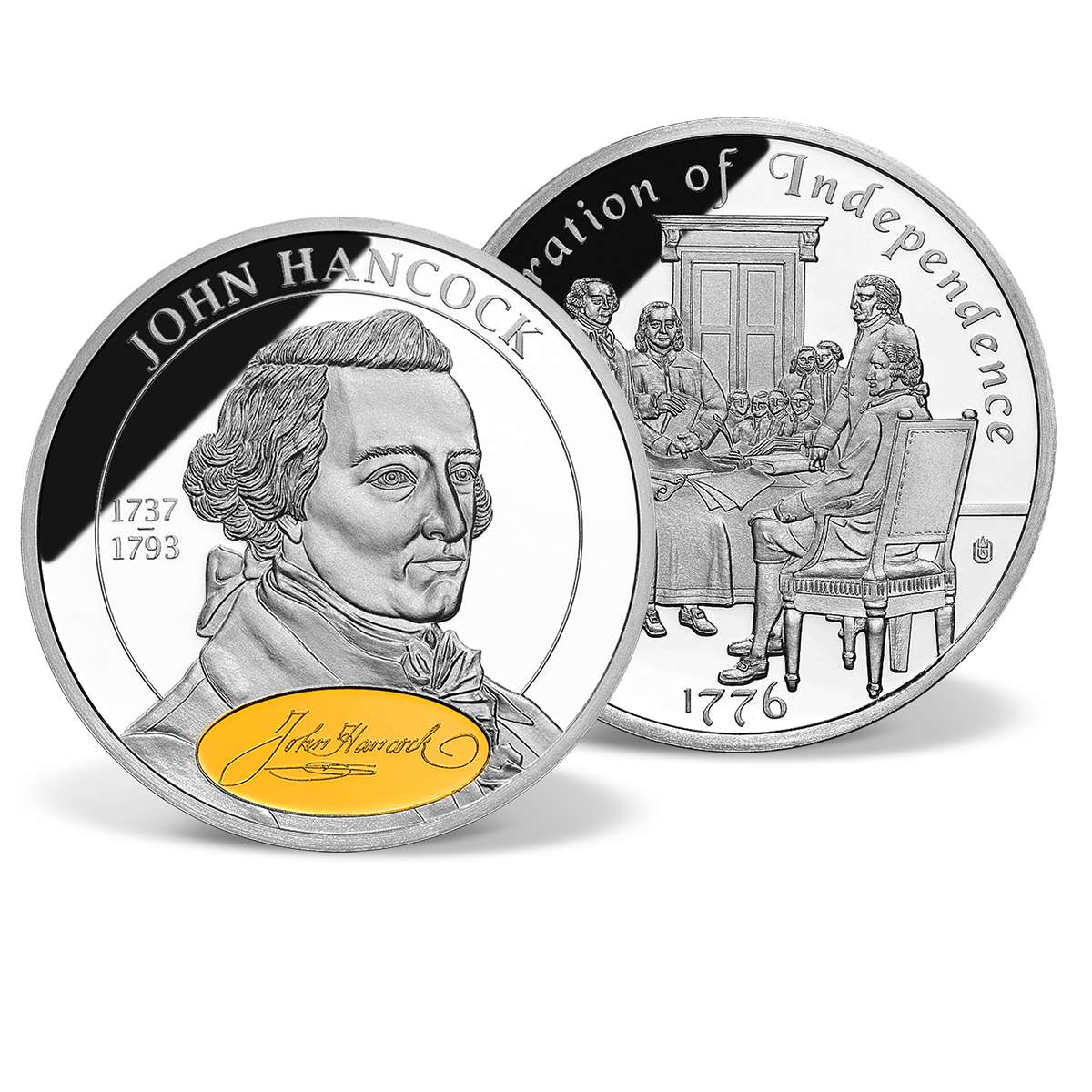 John Hancock Commemorative Gold-Accented Coin | Gold-Layered | Gold ...