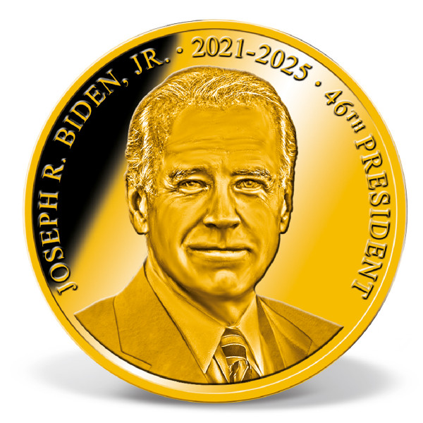 President Joe Biden Commemorative Coin | Gold-Layered | Gold | American ...