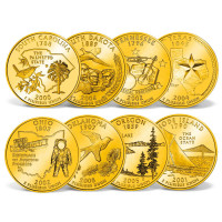 Gold-Layered State Quarters Set | Gold-Layered | Gold | American Mint