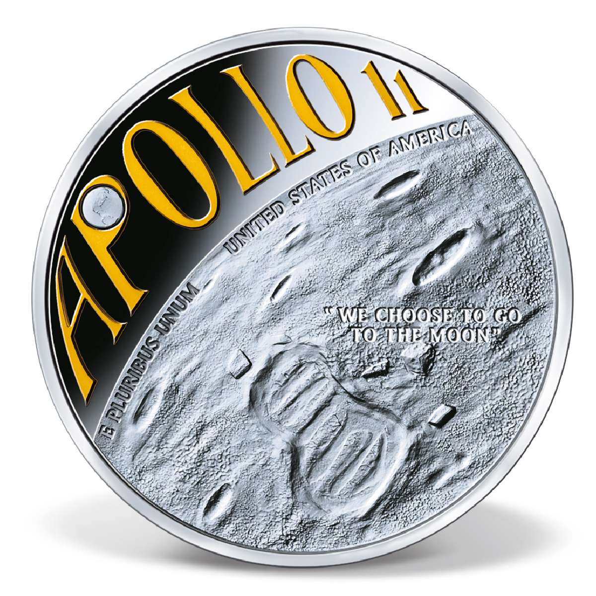 Apollo 11 - First Moon Walk Commemorative Coin | Gold-Layered | Gold ...