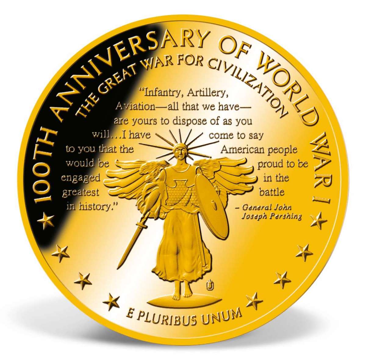 Argonne Offensive Colossal Commemorative Coin | Gold-Layered | Gold ...