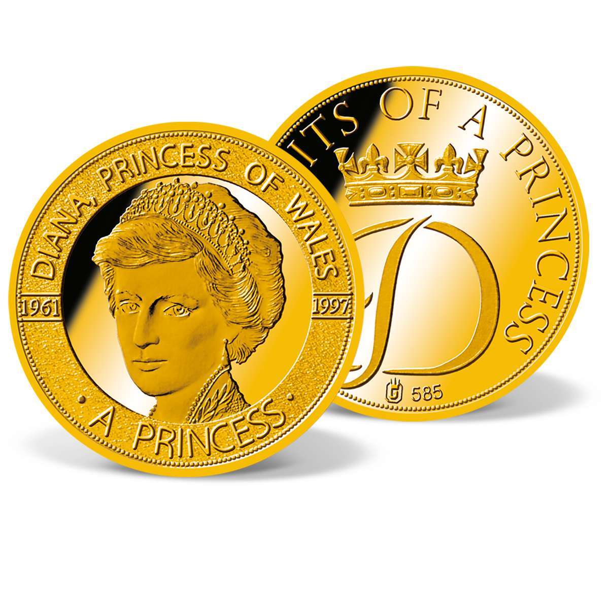 Diana - Princess of Wales Commemorative Gold Coin | Solid Gold | Gold ...