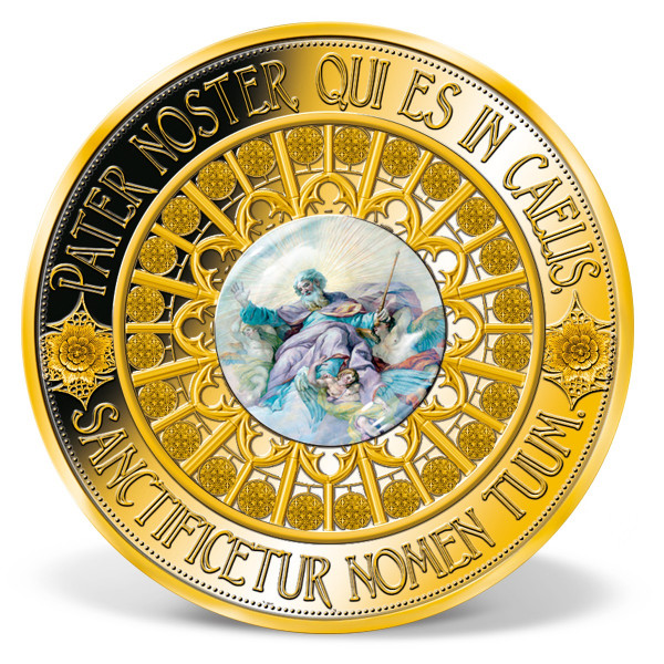 The Lord's Prayer Colossal Commemorative Coin | Gold-Layered | Gold ...