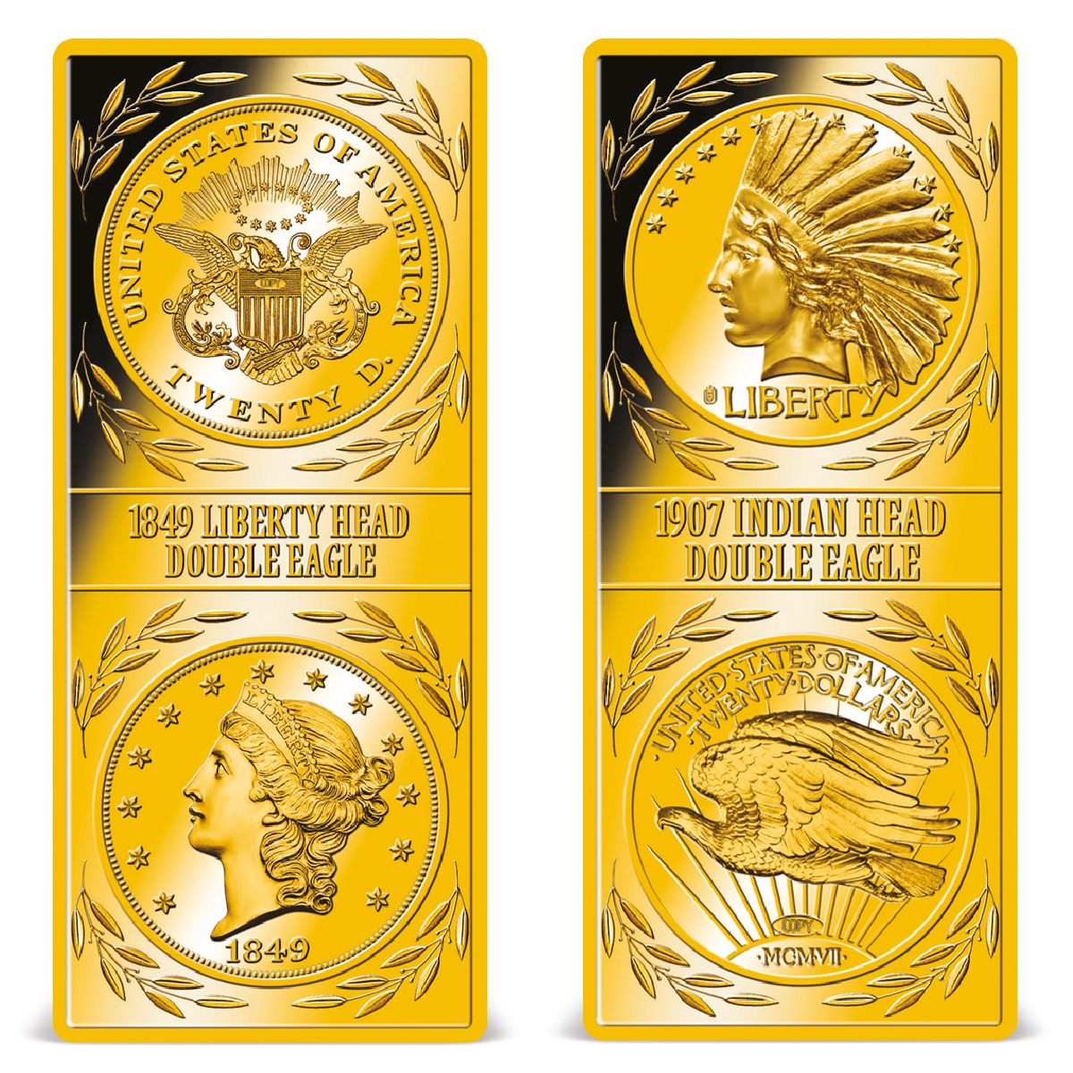 Million Dollar Ingot Set | Gold-Layered | Gold | American Mint