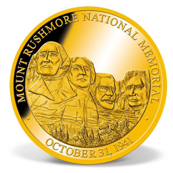 Faces of Mount Rushmore Coin Set | Gold-Layered | Gold | American Mint
