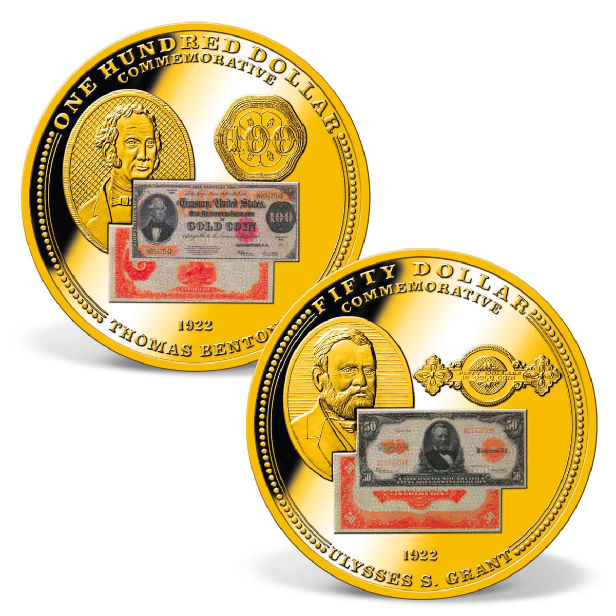 Gold Certificates of the United States Coin Set | Gold-Layered | Gold ...