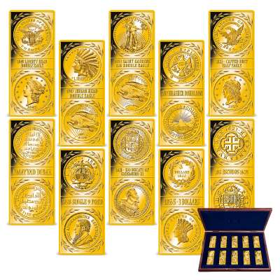 Million Dollar Ingot Set | Gold-Layered | Gold | American Mint