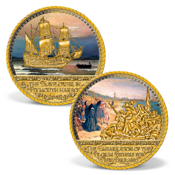 The Mayflower Coin Set | Gold-Layered | Gold | American Mint