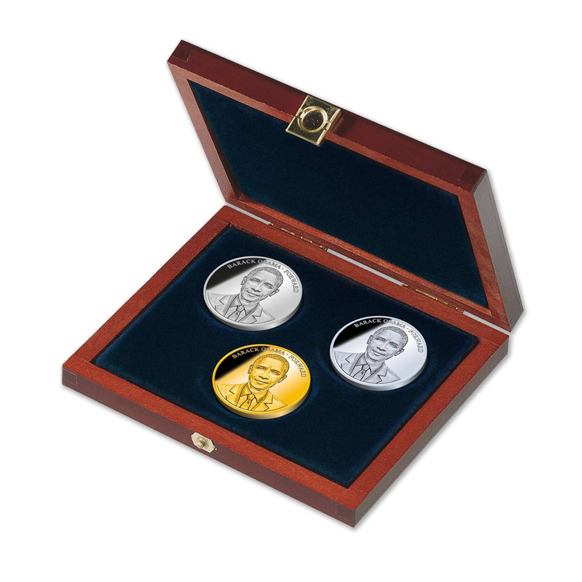 President Barack Obama Precious Metal Coin Set | Gold-Layered | Gold ...